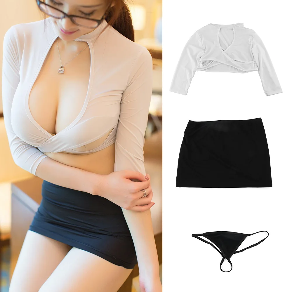 Sexy Secretary Uniform Role Play Clothes